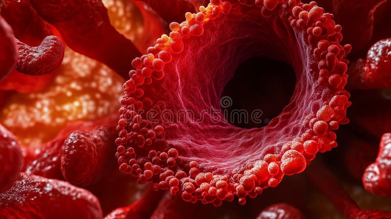 Detailed Structure of a Red Blood Cell, Showing Its Biconcave Shape ...