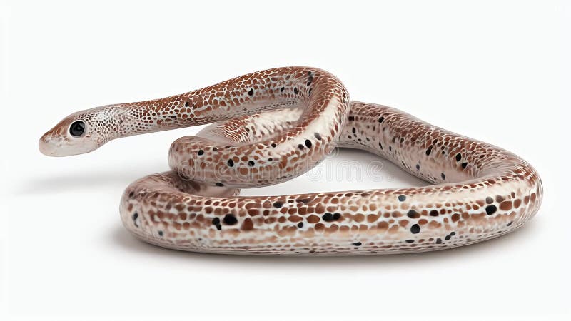 Realistic Snake Coiled on a White Surface Studio Shot Stock Video ...