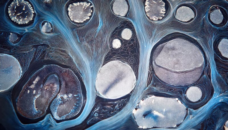 Detailed Study of Basic Animal Tissue Under a Microscope in a ...