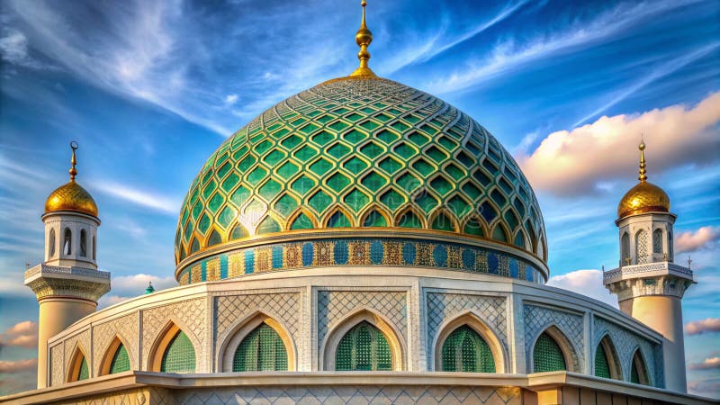 A Detailed Study of a Mosqueâ€™s Dome Structure Stock Illustration ...
