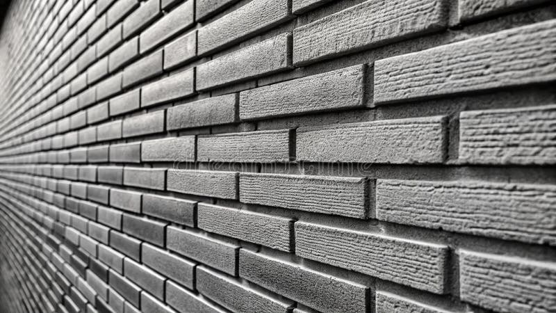 A Detailed Study of a Textured Grey Brick Wall Architectural ...