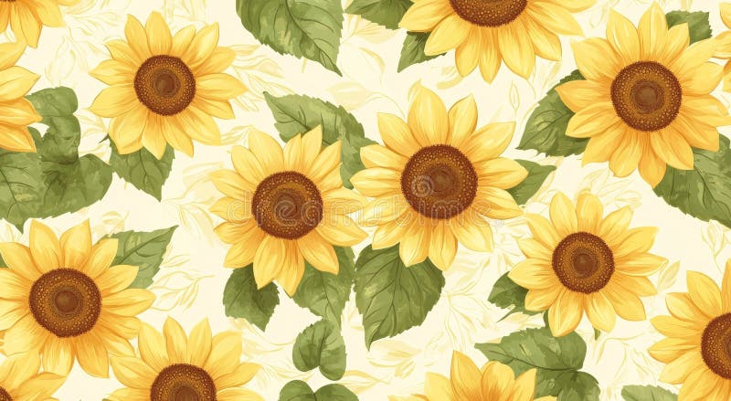 Detailed Sunflower Background, Sunflower Field Background, Sunflower ...