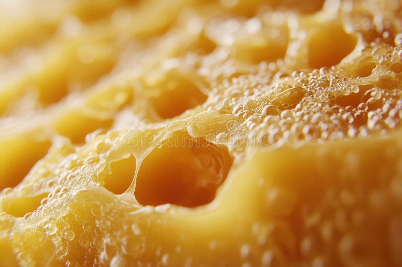 Detailed Surface of Yellow Cheese. Stock Illustration - Illustration of ...