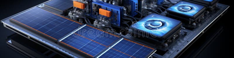 Detailed System Schematic of Solar Panel, Inverter, and Battery ...