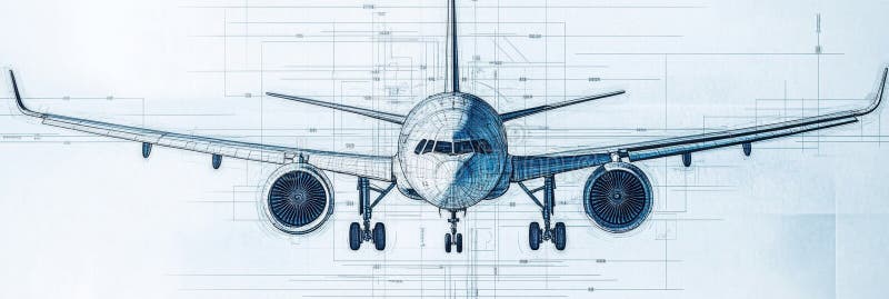 Detailed Technical Blueprints Illustrating the Design of a Modern ...