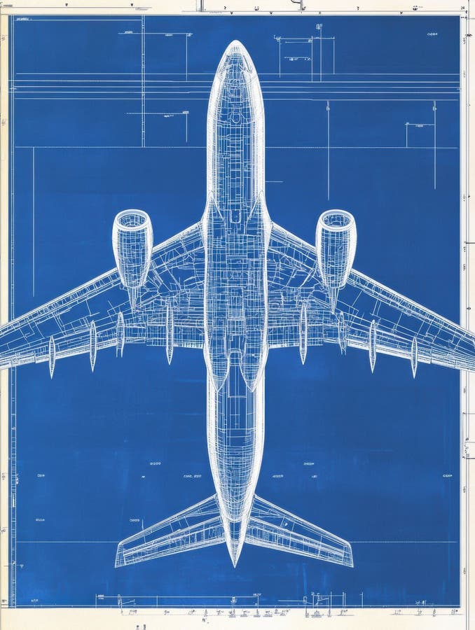 Detailed Technical Blueprints Showing the Design and Structure of a ...