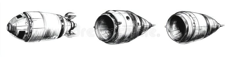 In Detailed Technical Illustrations, Space Modules are Showcased from ...