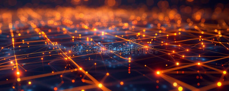 A Detailed Technology Illustration Featuring a Square Grid, Lines ...