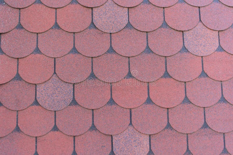 Detailed Texture, Background. Red Bituminous Shingles, Roofing Material ...
