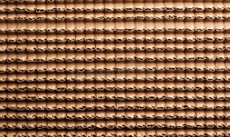Detailed Texture of Corrugated Cardboard Forms a Repetitive Wavy ...