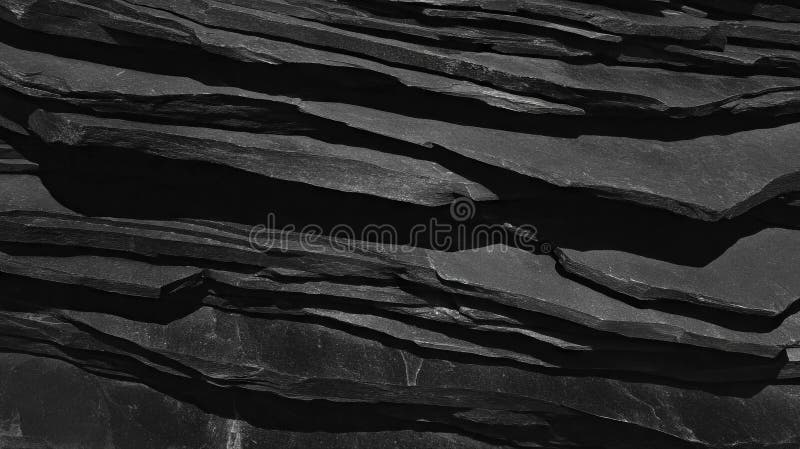 Detailed Texture of Fine Layered Black Slate for Modern Background ...