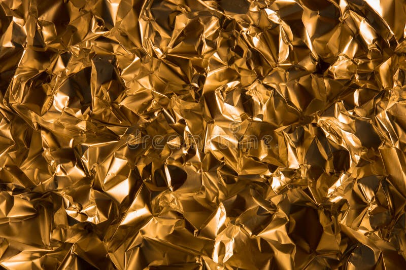 Detailed Texture of Glittering Golden Foil Surface. Glamour Background ...