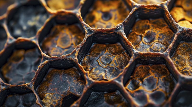 Detailed Texture of a Honeycomb Pattern Highlighting Nature S Geometric ...