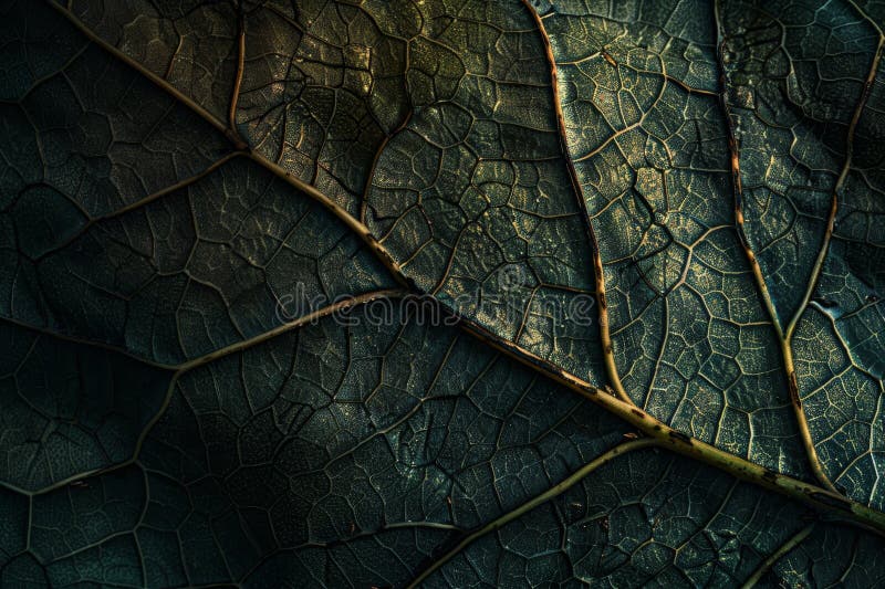 Detailed Texture of a Leaf Vein System Stock Illustration ...