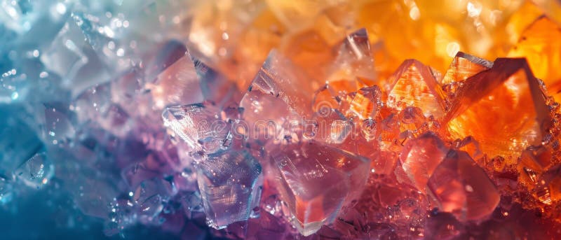 Detailed Texture of Magnified Crystalline Structures with Vivid Colors ...