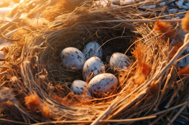 Detailed Texture of Nest Materials in Sunlight Stock Illustration - Illustration of sunlight ...