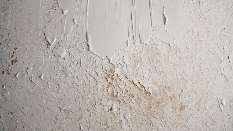 Close-Up of Peeling Textured White Paint Layers on a Wall Surface Stock ...