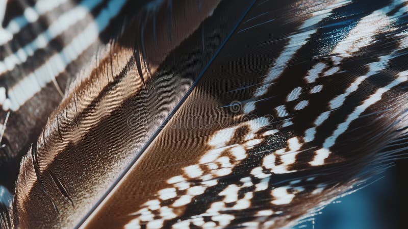 Detailed Texture of Pheasant Feather Showcasing Natural Color Stock ...
