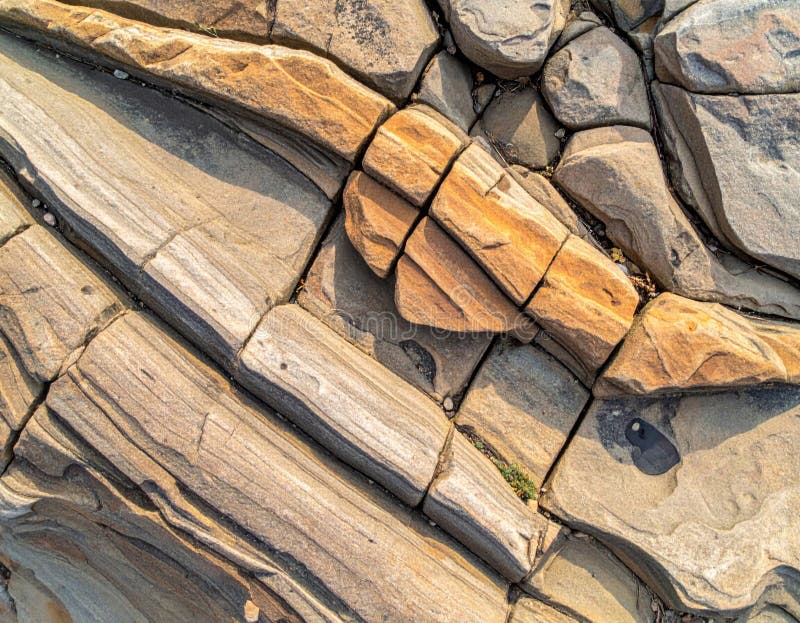 Detailed Texture of Sedimentary Rock Layers in Natural Sunlight ...