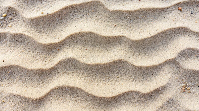 Detailed Texture of Wavy Sand Patterns on a Beach Surface Stock ...
