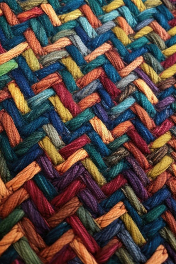 Detailed Texture of a Woven Fabric Up Close Stock Illustration ...