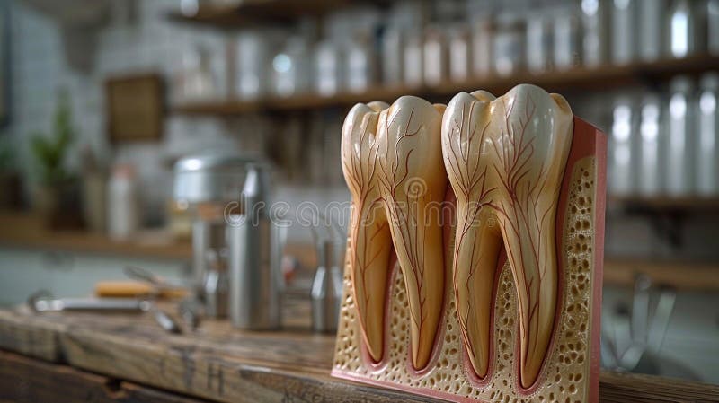 Detailed Tooth Anatomy Model. AI Generated. Stock Illustration ...