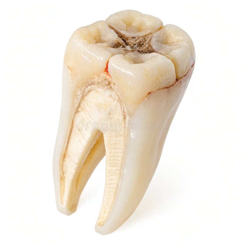Tooth Section Isolated on White Background Stock Illustration ...