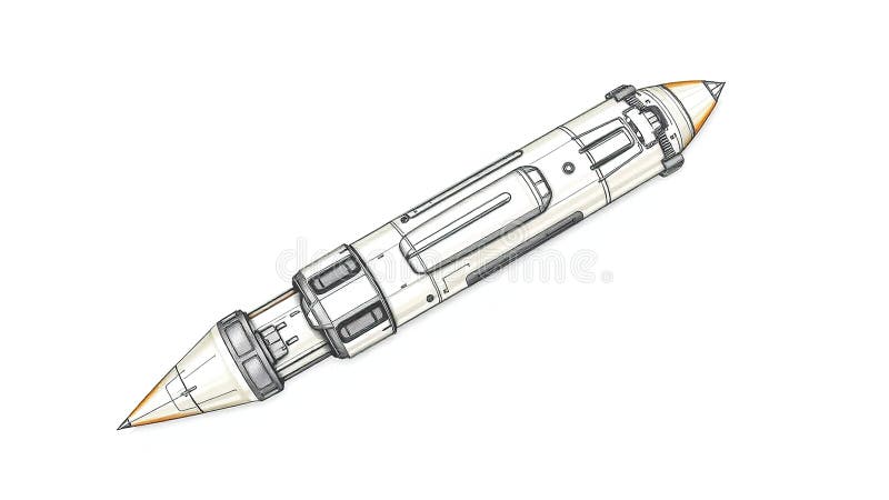 A Detailed TopDown Sketch of a Futuristic Rocket Exploring Advanced ...