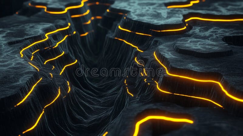 A Detailed Topographical Data Map with Multiple Intricate Layers ...