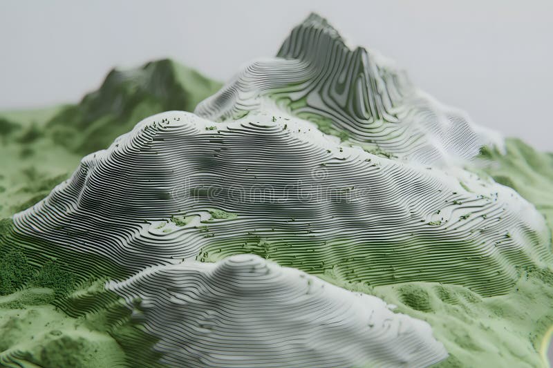 Detailed Topographical Model Stock Illustration - Illustration of ...