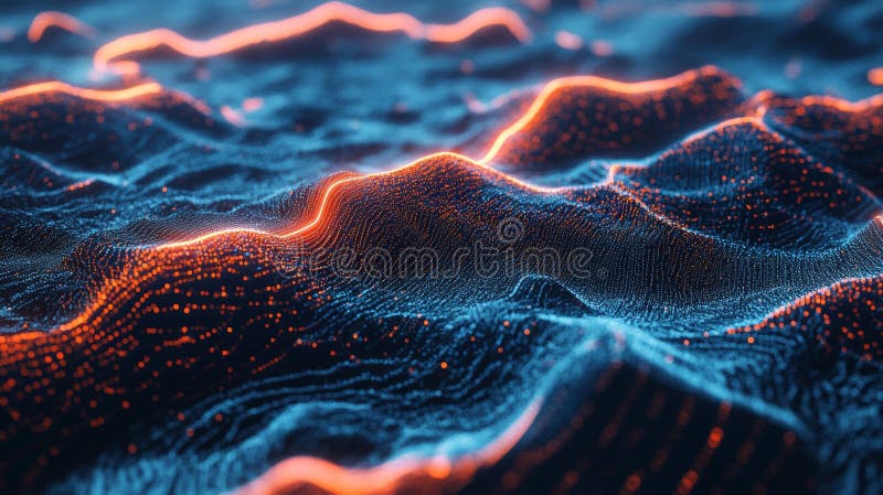 Detailed Topographical Model Created with LiDAR Sensor Technology Stock ...