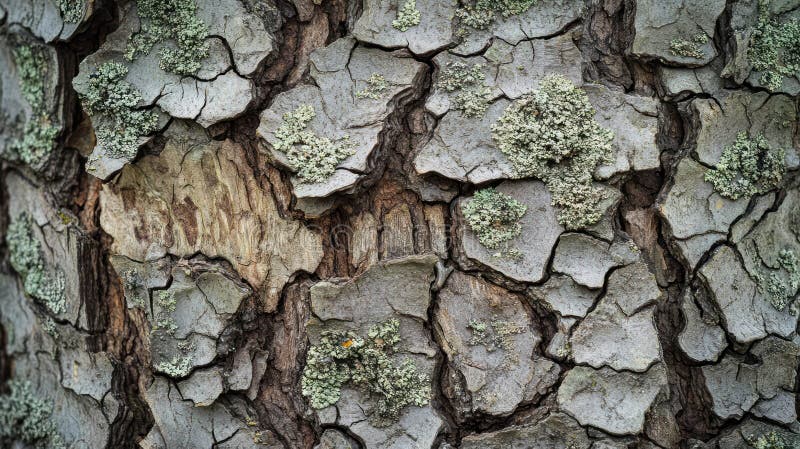 Detailed Tree Bark Texture with Deep Cracks and Earthy Tones Stock ...