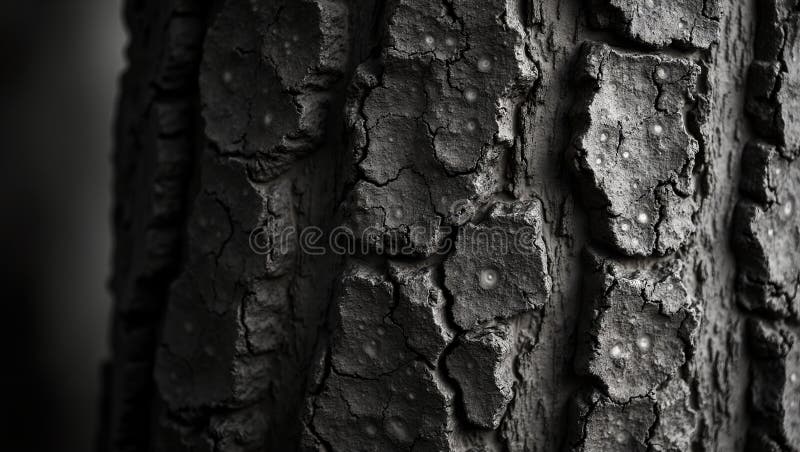 Detailed Tree Bark Texture with Deep Grooves and Cracks in High ...