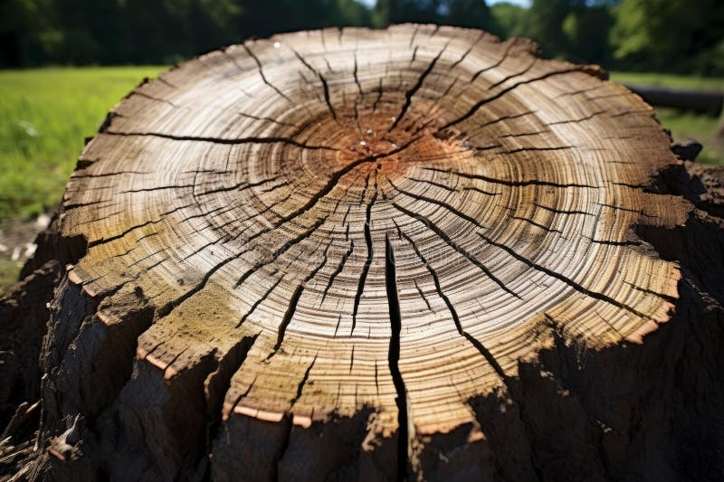 Detailed Tree Ring Texture on Cut Tree Stump Stock Illustration ...