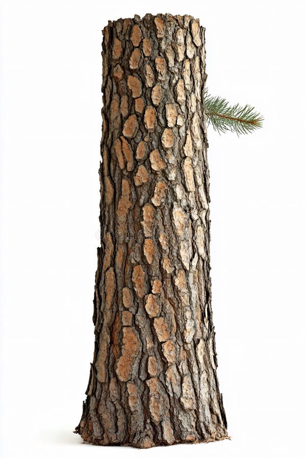 Detailed Tree Trunk Texture with Pine Branch High Quality Image Stock ...