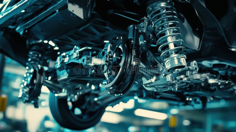 Detailed Undercarriage a Glimpse into Automotive Suspension Engineering ...