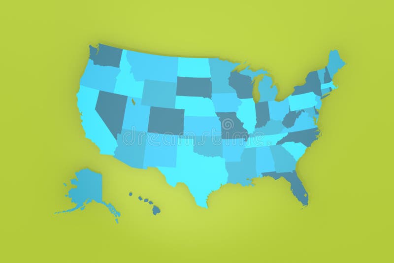 Usa Map Green Stock Illustrations – 17,288 Usa Map Green Stock ...