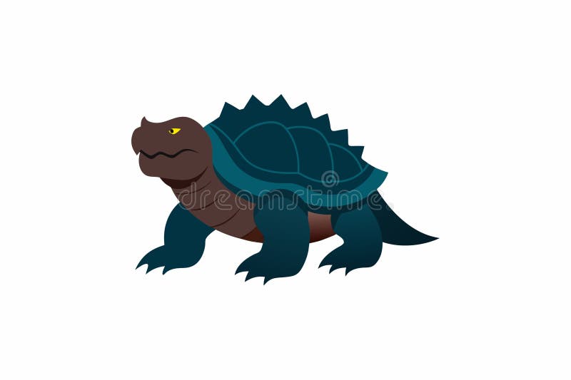 Snapping Turtle Drawing For Kids