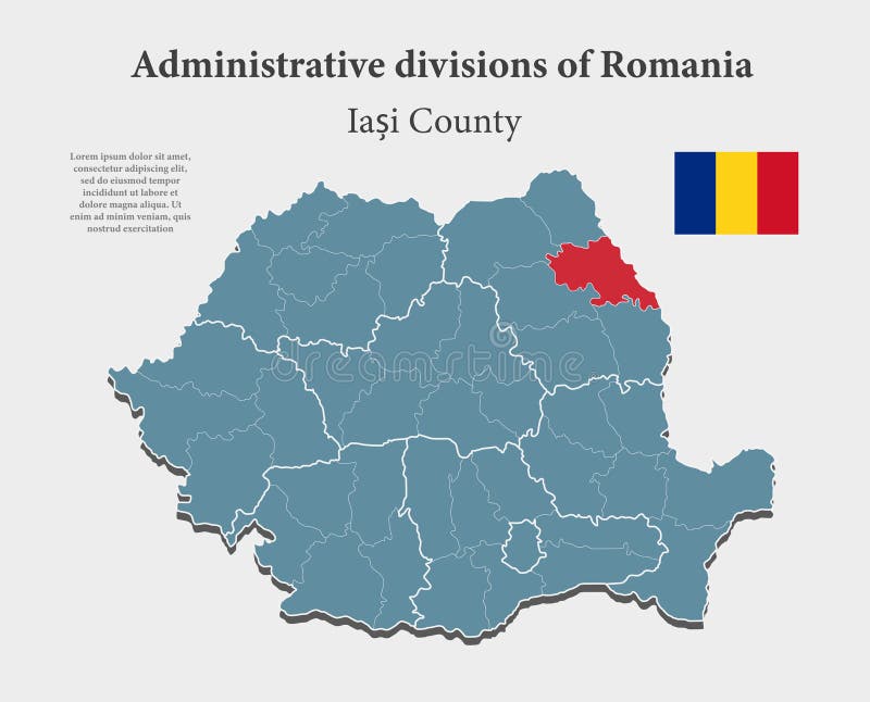 Vector Map of Romania - Botosani County Stock Vector - Illustration of ...