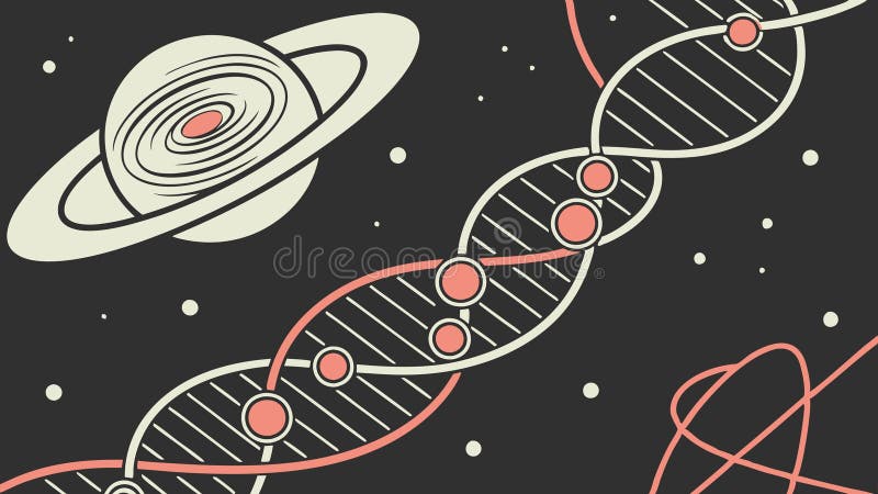 Double Helix DNA Strand with Connected Dots Vector Design Generative AI ...