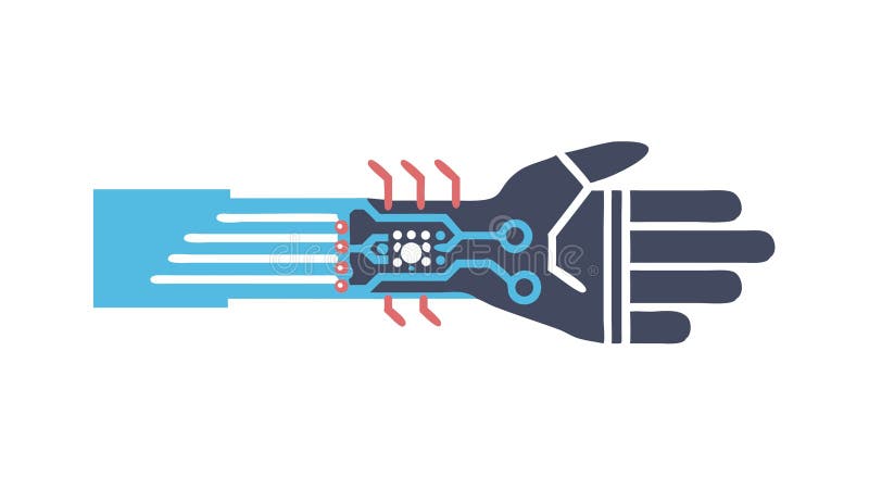 Bionic Hand with Integrated Circuitry, Prosthetics, Vector Design ...