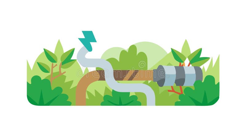 Landscape with Underground Pipes Water System Icon, Vector Design ...