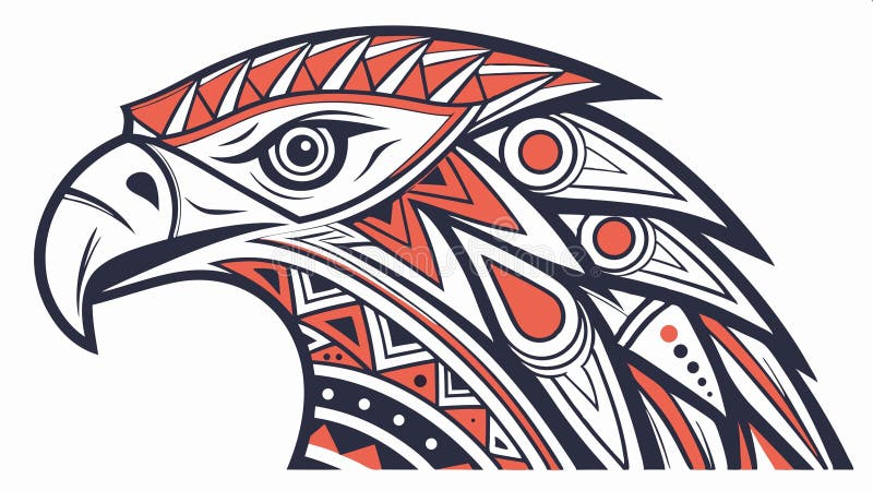 Detailed Tribal Eagle Head Vector Illustration Powerful and Cultural ...