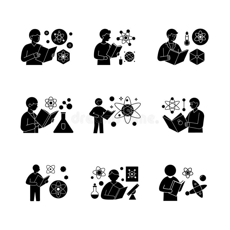 Educational Physics Equation Chart Vector with Student Stock ...