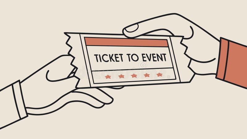 Hand Holding Ticket To Event for Entry, Vector Design Generative AI ...