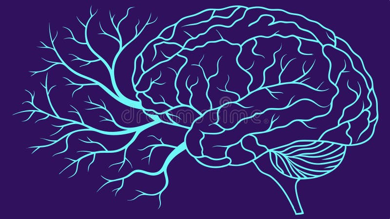 Detailed Human Brain Network Vector, Vector Design Generative AI Stock ...