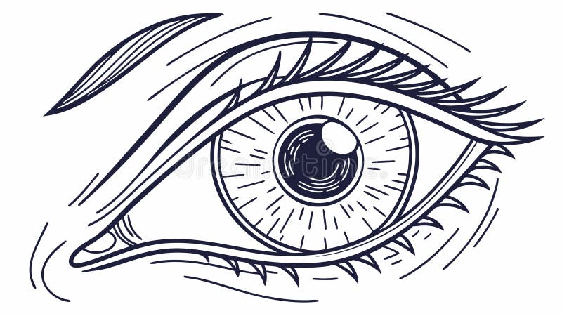 Detailed Human Eye, Vision and Perception Concept, Vector Design ...