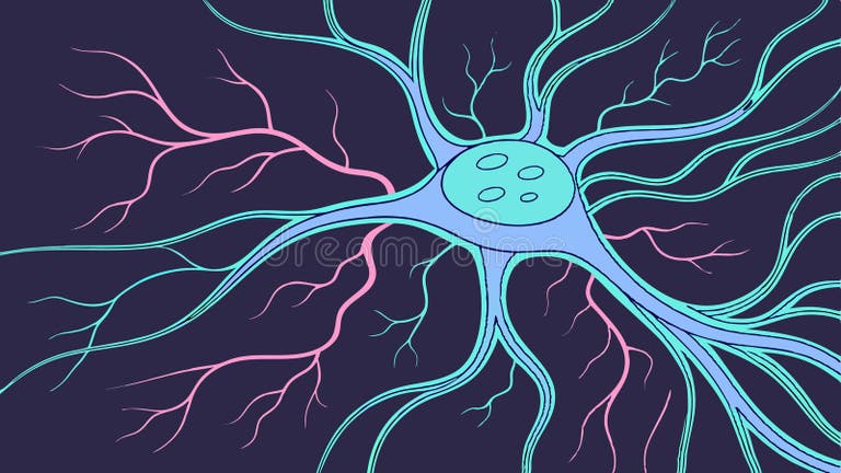 Neuron Nerve Cell Vector Illustration Art, Vector Design Generative AI ...