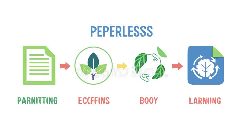 Paperless Workflow Diagram, Illustrating Digital Document Processes ...