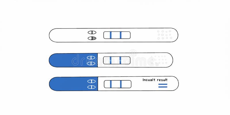 Pregnancy Test Strips Vector. Positive, Negative and Invalid Results ...